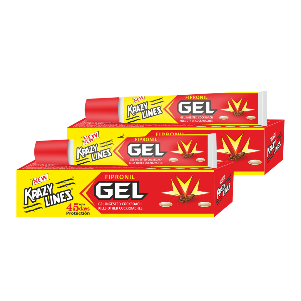 Krazy lines Fipronil Gel 20g (Pack of 2) - Anti Cockroach Gel